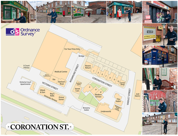 See Weatherfield in detail on Coronation Street's Ordnance Survey map